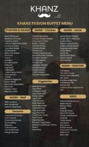 Khanz Fusion Buffet Menu – Khanz